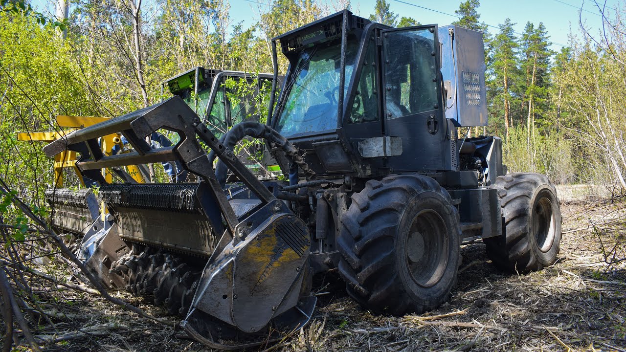 Merlo TreEmme MM180B с мульчером Seppi - YouTube