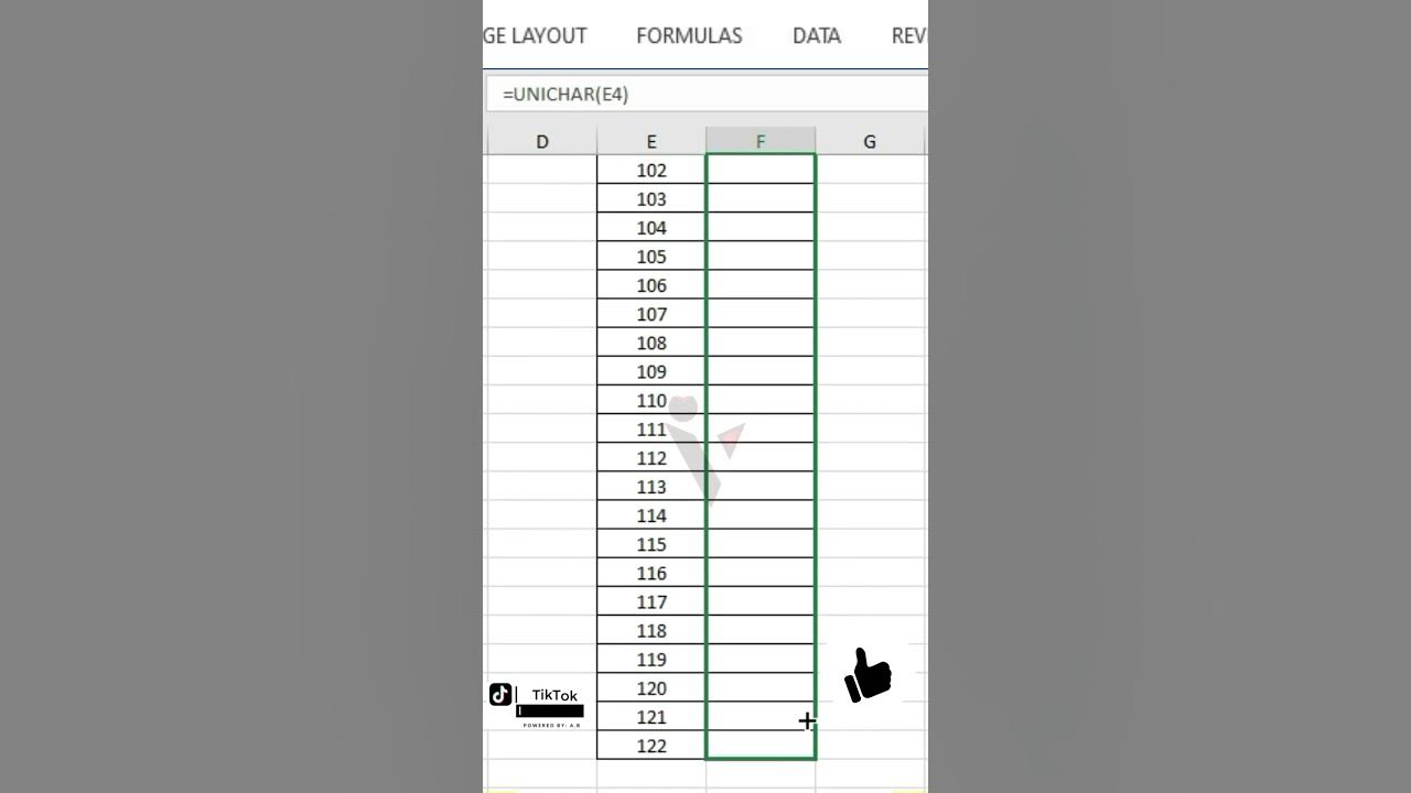 Unichar Formula In Excel Youtube