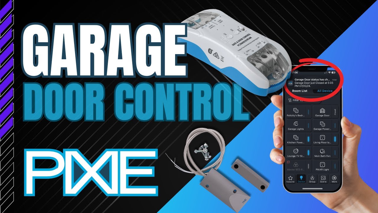 Using PIXIE Garage Door Controller in Industrial Units and Homes - YouTube