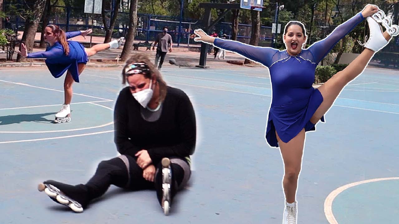ENTRENANDO como PATINADORA PROFESIONAL por un mes y COMPETÍ ...