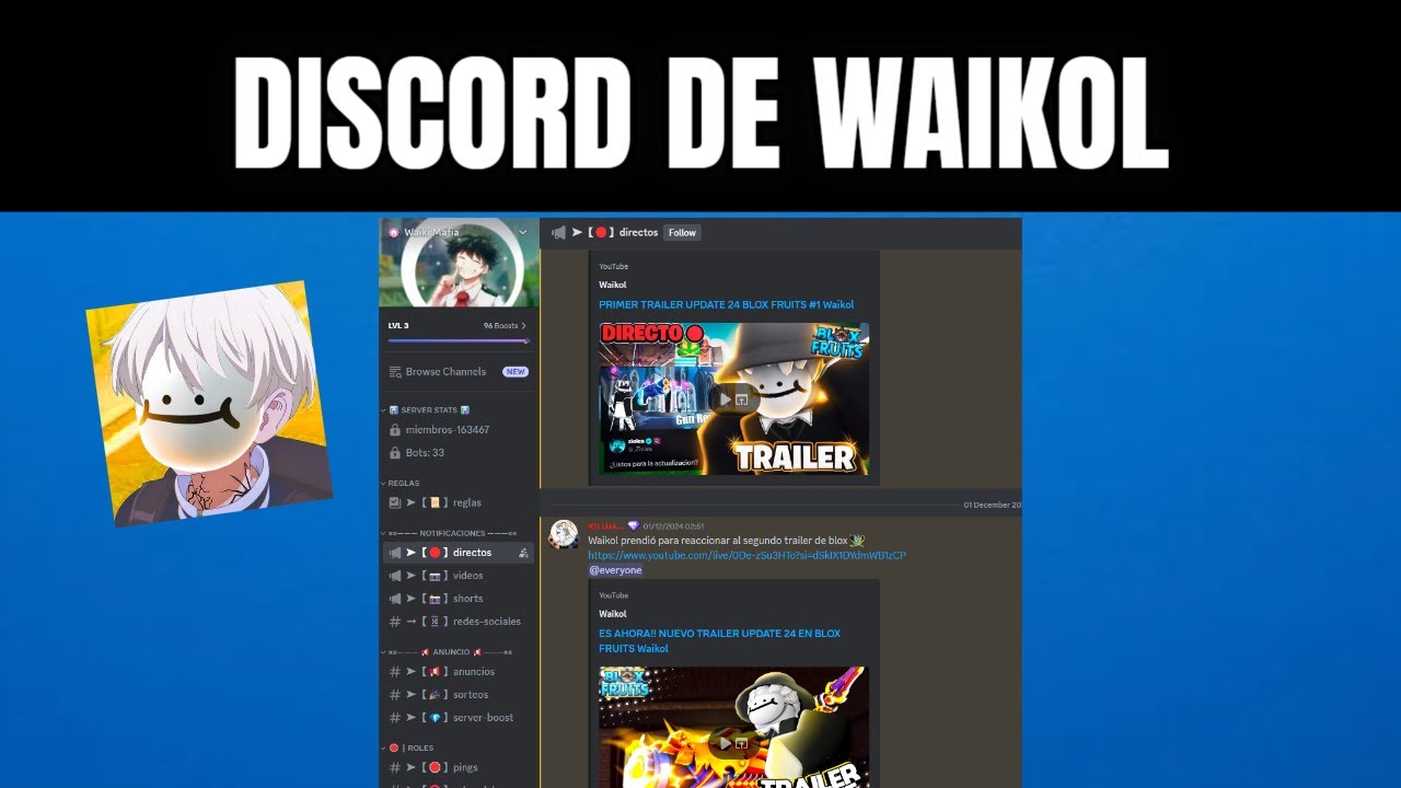 Como Unirse al Discord de Waikol | Servidor de Discord Waikol - YouTube