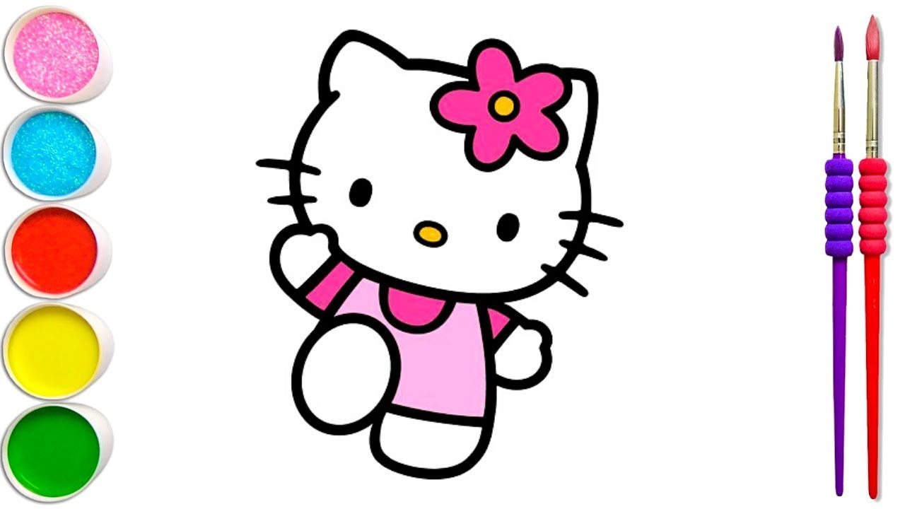 How to draw hello kitty easy - Cartoon Drawing for kids - hello Kitty ...
