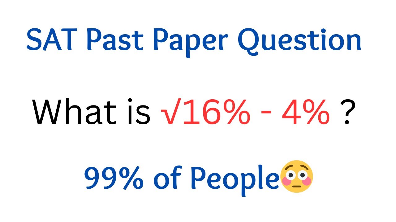 This SAT Question Tricks 99% of People😳 | SAT Level Question | SAT Past ...