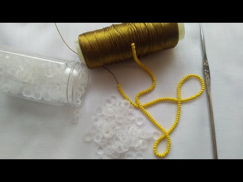 Yap Tak Takıştır Halkalı Kum Boncuklu Tığ Oyası Modeli #295