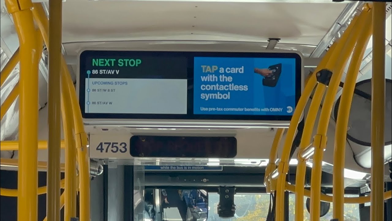 MTA NYC Bus: On Board 2012 New Flyer XD60 #4753 on the B1 with ...