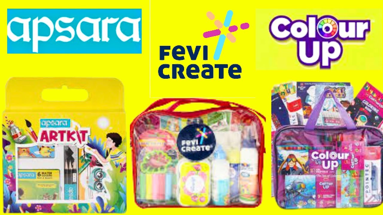 Apsara Art Kit vs Fevi Create Kit vs Colour Up- Unboxing and Review ...