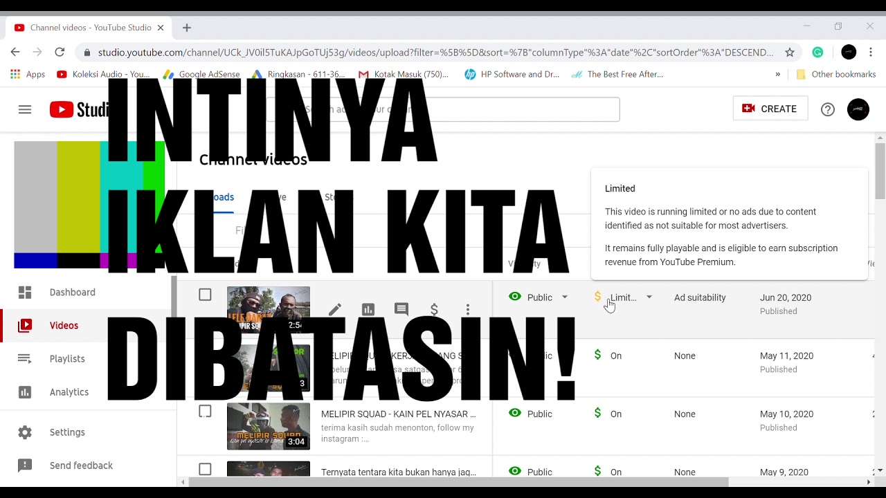 CARA MENGATASI DOLLAR KUNING DI YOUTUBE aka MONETISASI TERBATAS ATAU ...