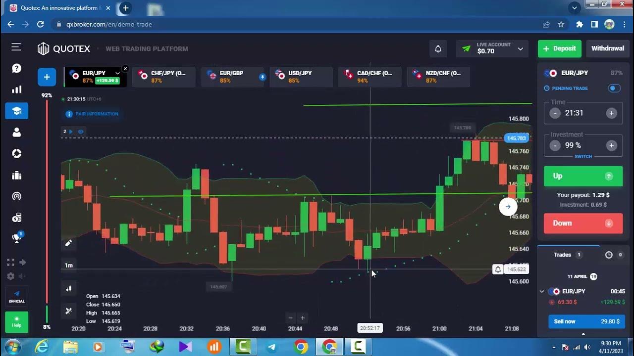 70$ To 446$ compounding binary trading strategy binary option trading Bangla tutorial - YouTube