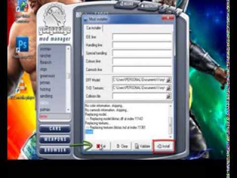 Como usar gta garage mod manager - YouTube