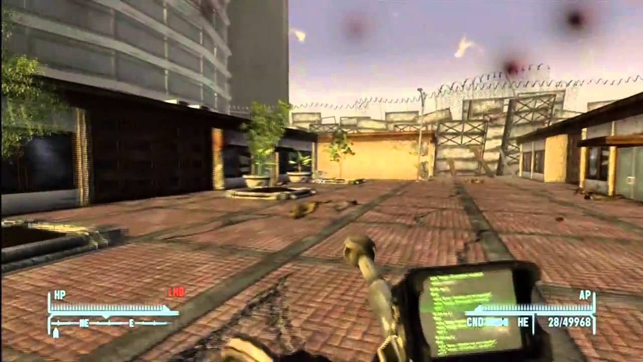 Fallout New Vegas:Testing Grenade Machine gun - YouTube