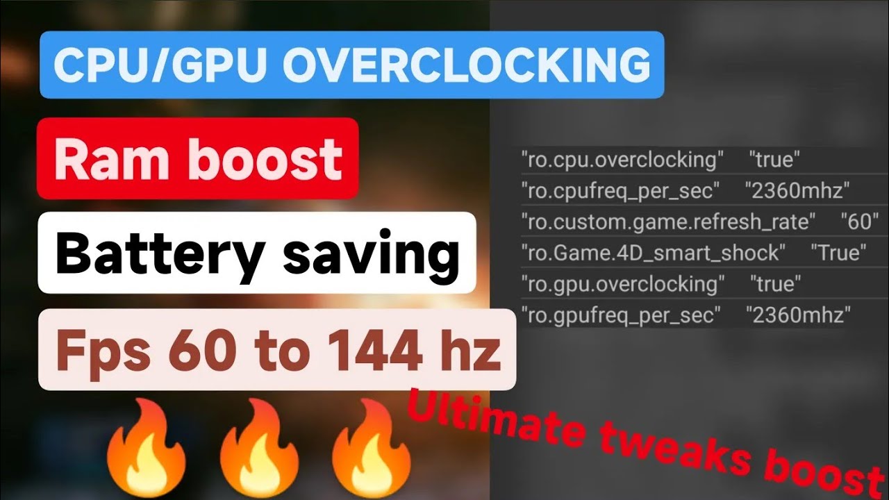 🔥🔥🔥Ultimate Boost CPU/GPU & FPS tweaks overclocking for gaming🔥🔥🔥2022 ...