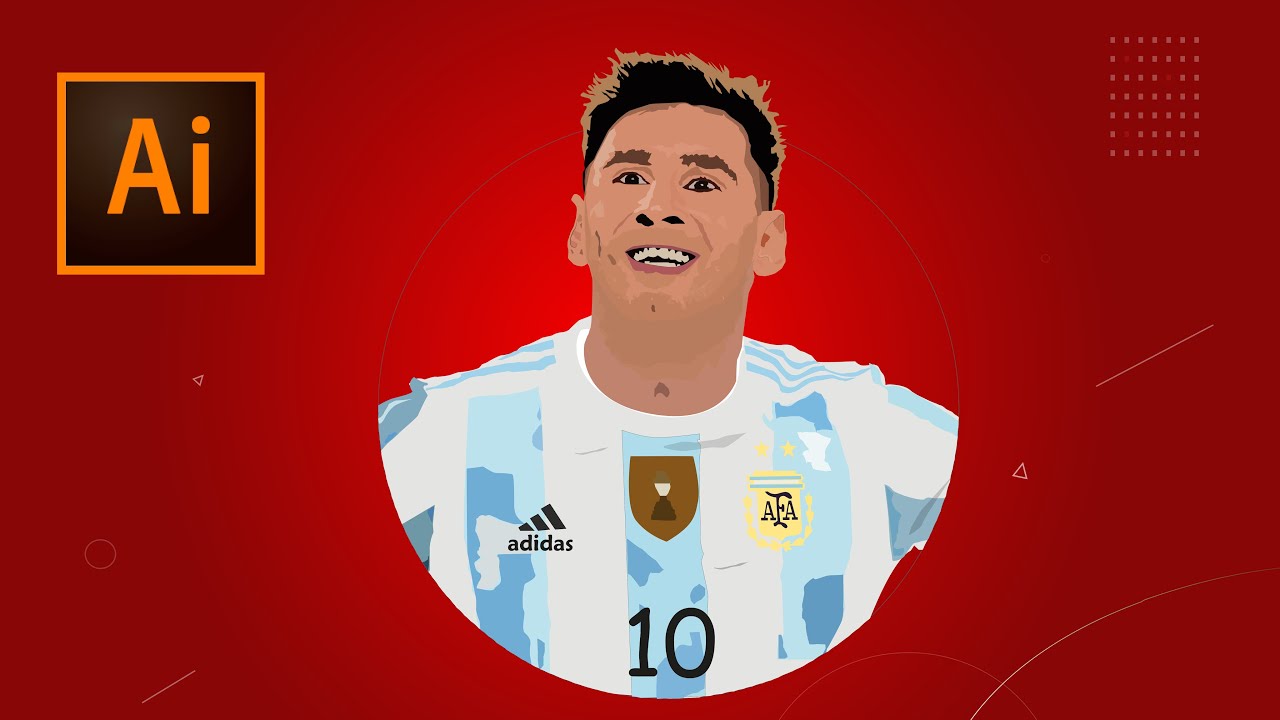 Lionel Messi Vector Art | Adobe illustrator tutorials - YouTube