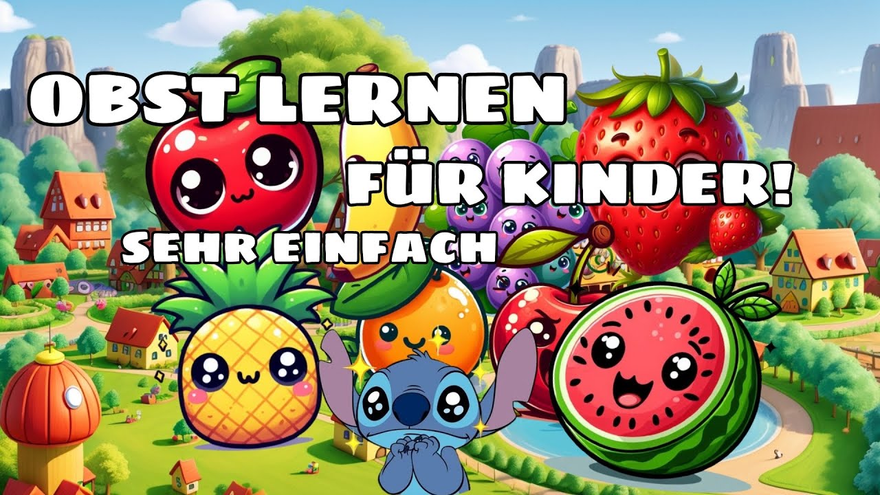 Das Obst auf Deutsch lernen - GERMAN VOCABULARY - lernen für Kinder ...