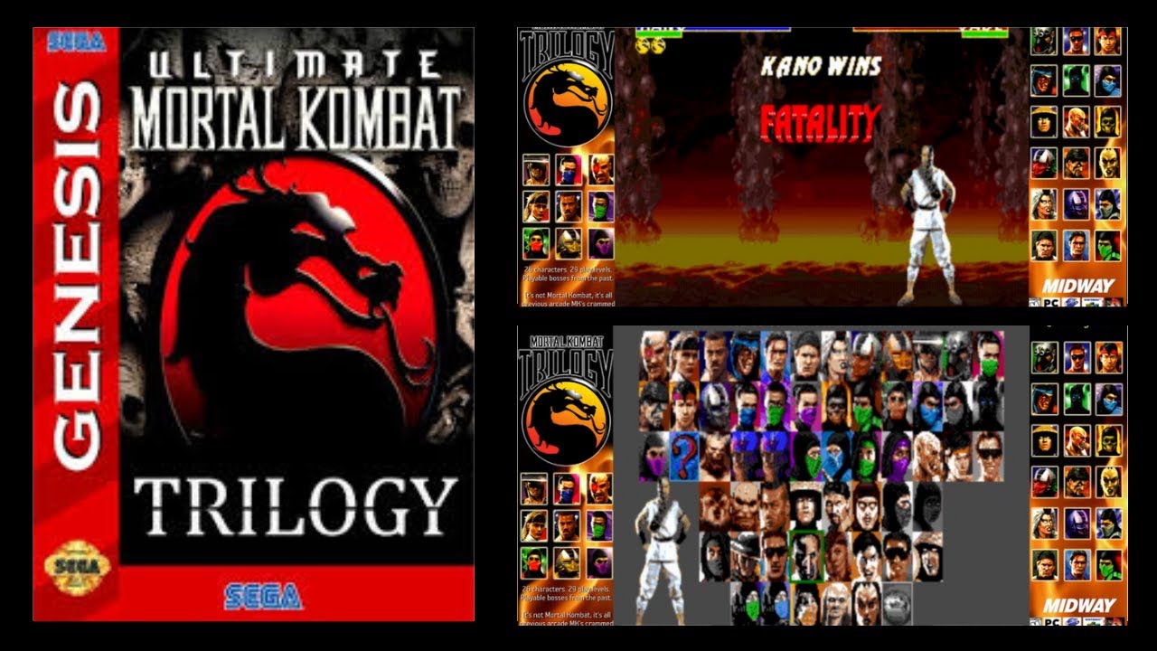 🎮 ULTIMATE MORTAL KOMBAT TRILOGY - ( HACK / MEGA DRIVE ) - 💥 KANO / MK1 ...