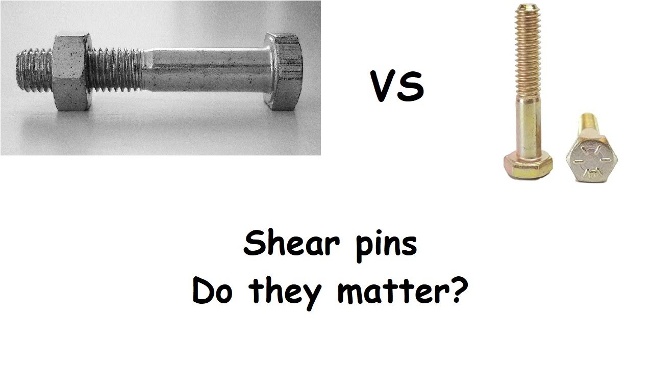 Does shear pin quality matter? changing shear pins - YouTube