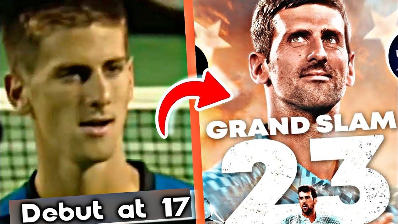 Novak Djokovic first Grand Slam game at age 17 (2005) - YouTube