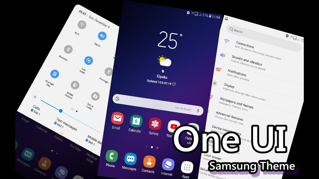 One UI Samsung Themes Oreo & Nougat - YouTube
