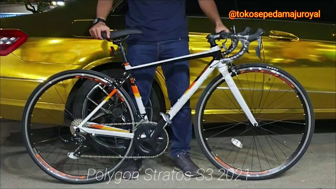 Roadbike Polygon Strattos S3 ⭐⭐⭐⭐⭐ Sepeda Balap Alloy Shimano Sora 2x9 ...