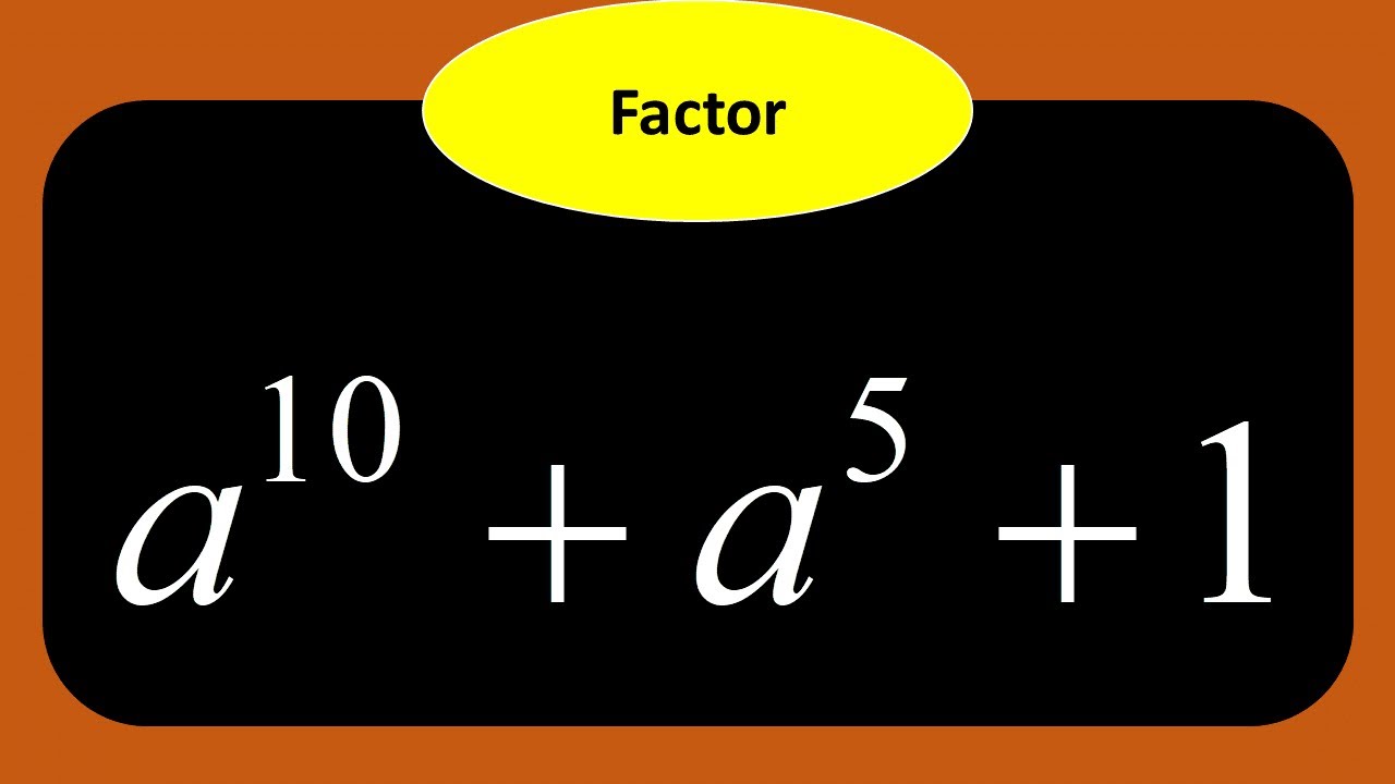 Factorization of algebraic expressions - YouTube