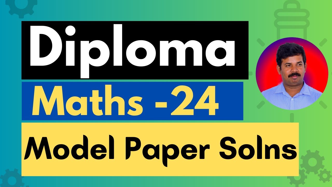 📚 Diploma Maths 2024 Model Paper Solution 📚 || 20SC01T - YouTube