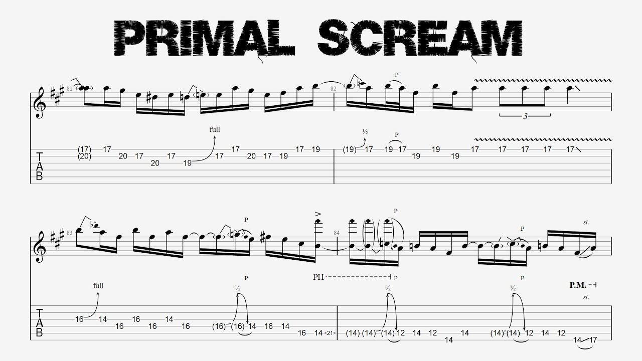 Motley Crue - PRIMAL SCREAM - Guitar Solo Tutorial (Tab + Sheet Music ...