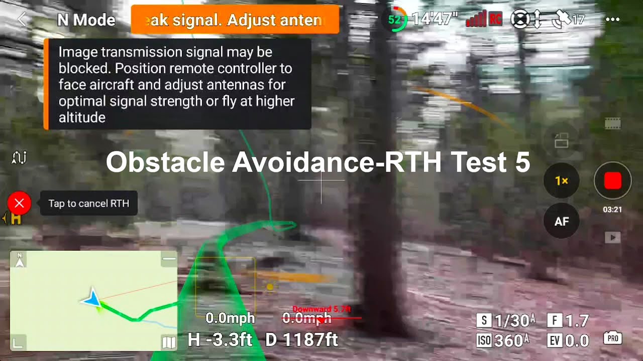 Obstacle Avoidance/RTH Test #5 - YouTube
