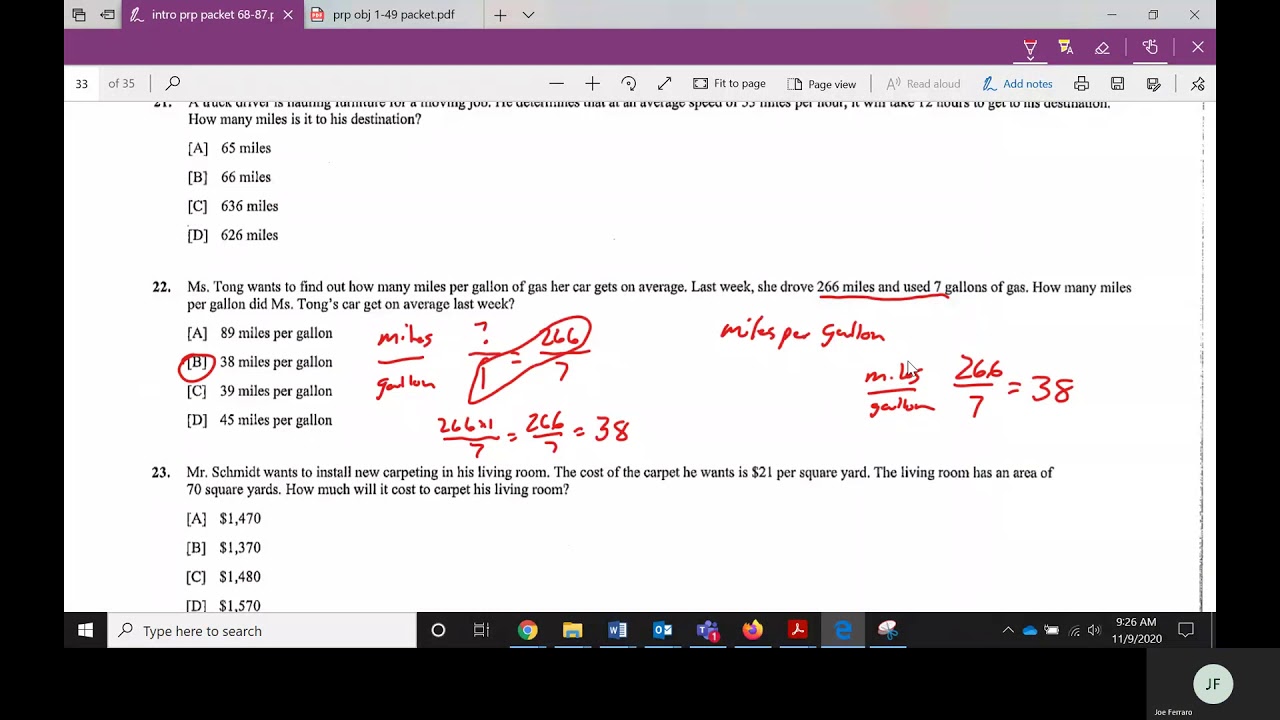 GAP Math Intro PRP 86 to 87 - YouTube