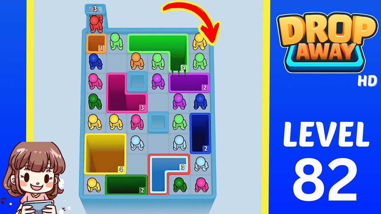 Drop Away Level 82 Solution Walkthrough - YouTube