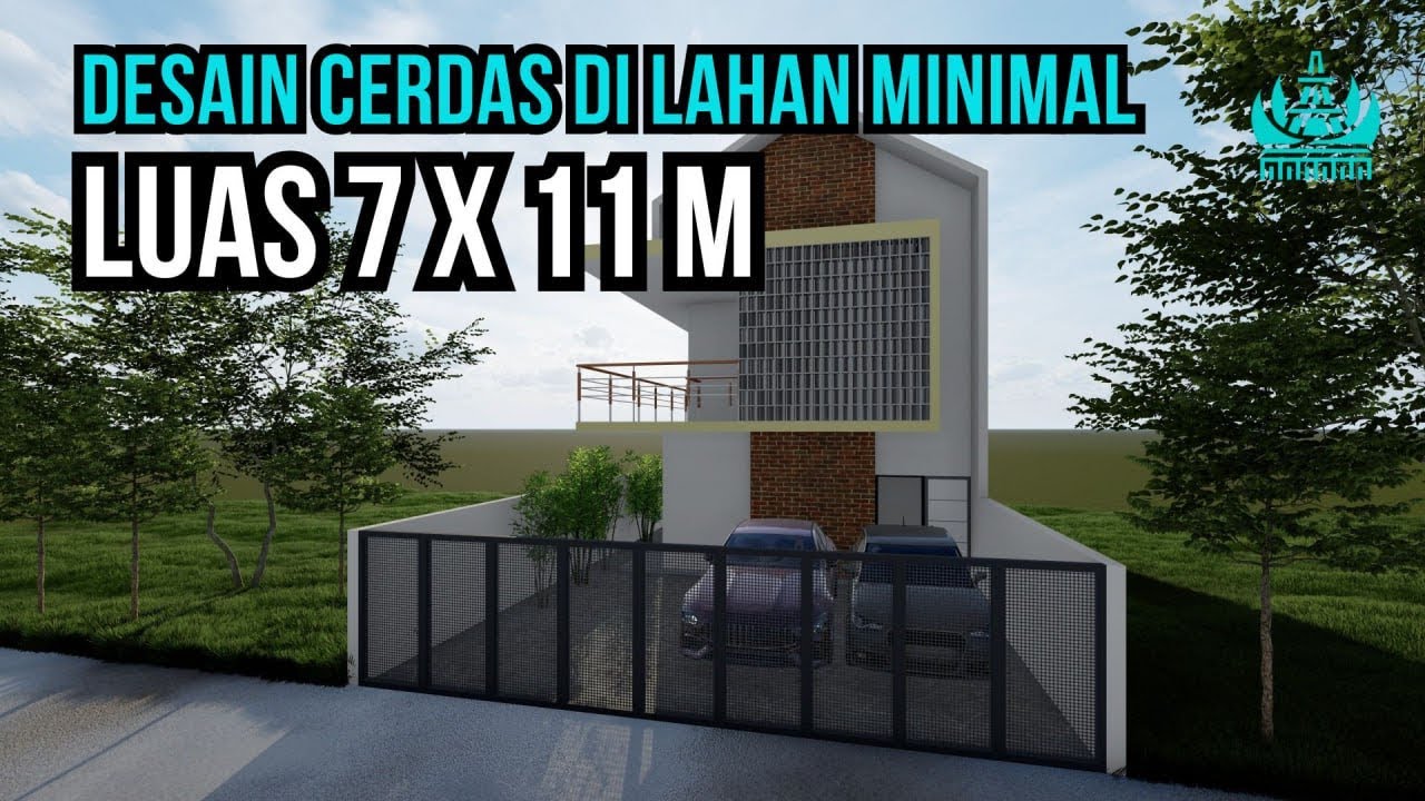 RUMAH 7x17 METER TERLIHAT MEWAH! Desain Cerdas Maksimalkan Lahan Sempit ...