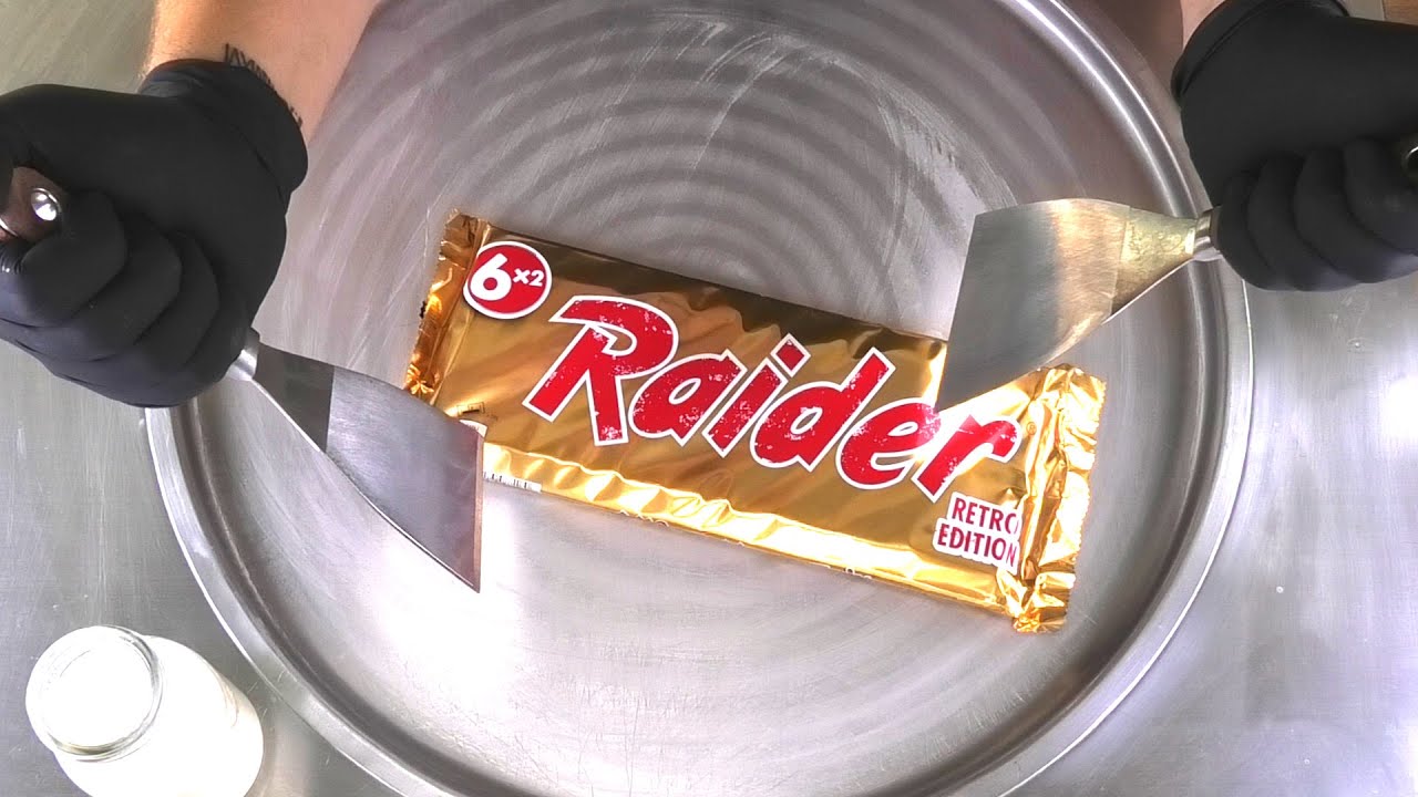 Raider Ice Cream Rolls - how to make rolled Ice Cream out of TWIX ...