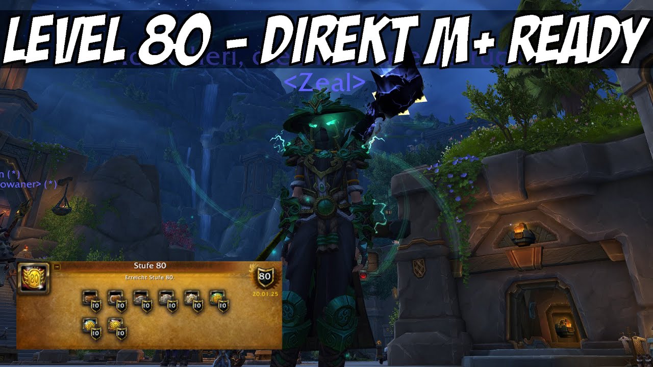 Der Monk ist endlich Level 80 - und nach nur fünf Minuten bereit für ...