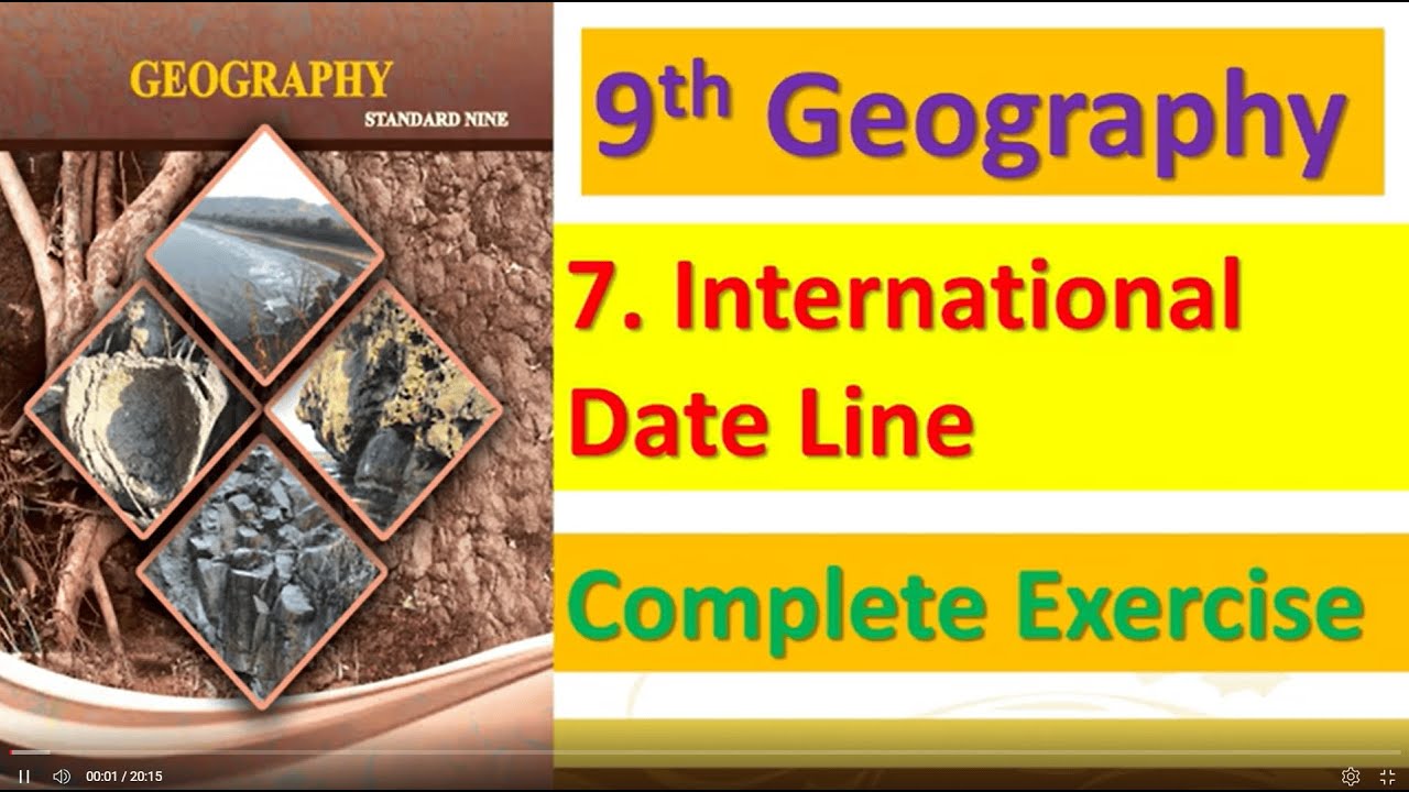 Exercise 7. International date line Class 9 Geography । exercise 9th ...