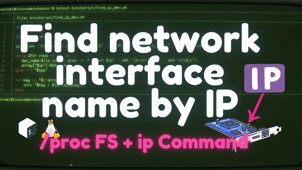 Find the names of the network interfaces by their IPs by the /proc/net ...