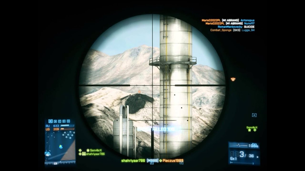 Battlefield 3 Long Range Sniping Operation Firestorm with 8x scope HD ...