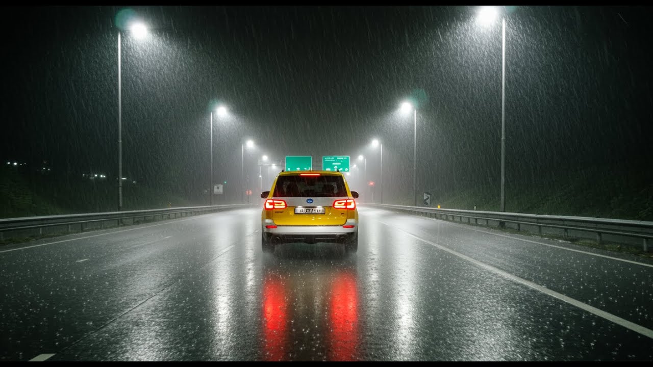 ☔️Lonely Midnight Drive on a Rainy Highway😴for Sleep & Relaxation 22 ...