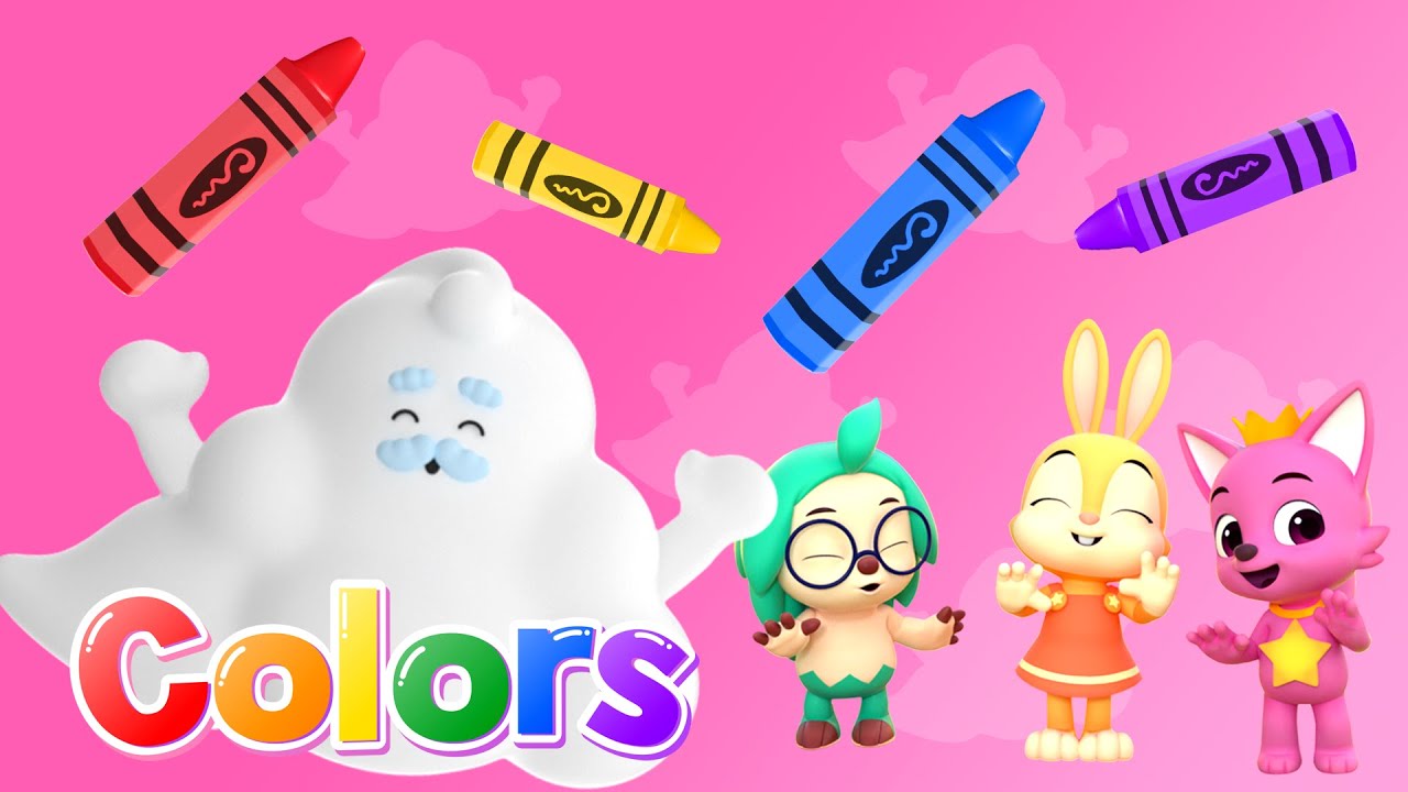 🌈Learn colors with Stationery: Crayon | Rainbow Cloud | Hogi & Pinkfong ...