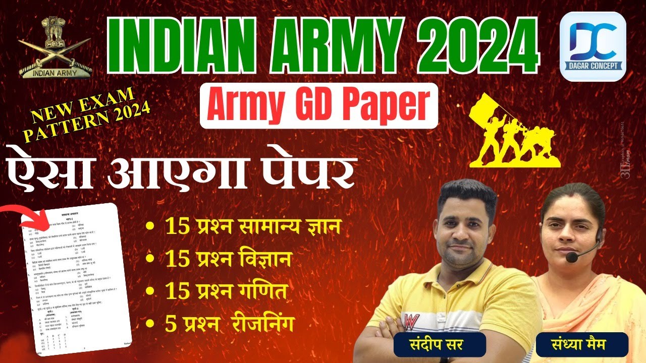 Paper -50 || Indian Army 2024 || Army GD Paper 2024 || Army Agniveer ...