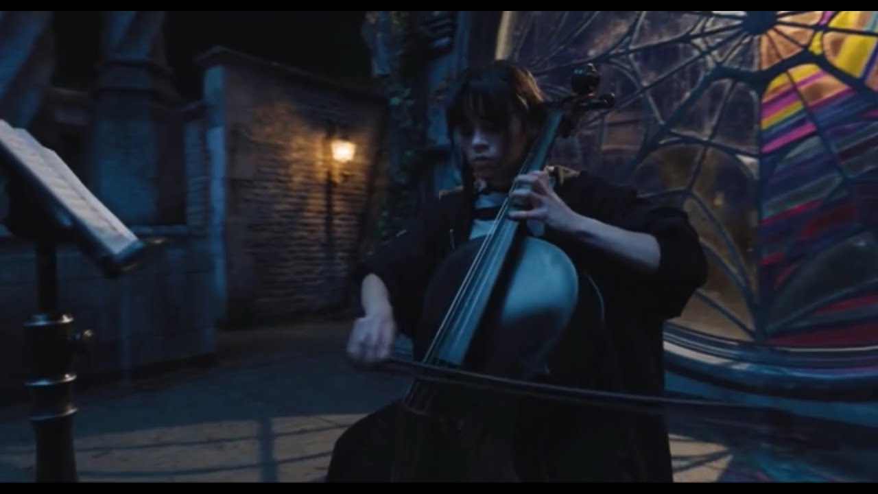 Wednesday Plays The Cello | Netflix - YouTube