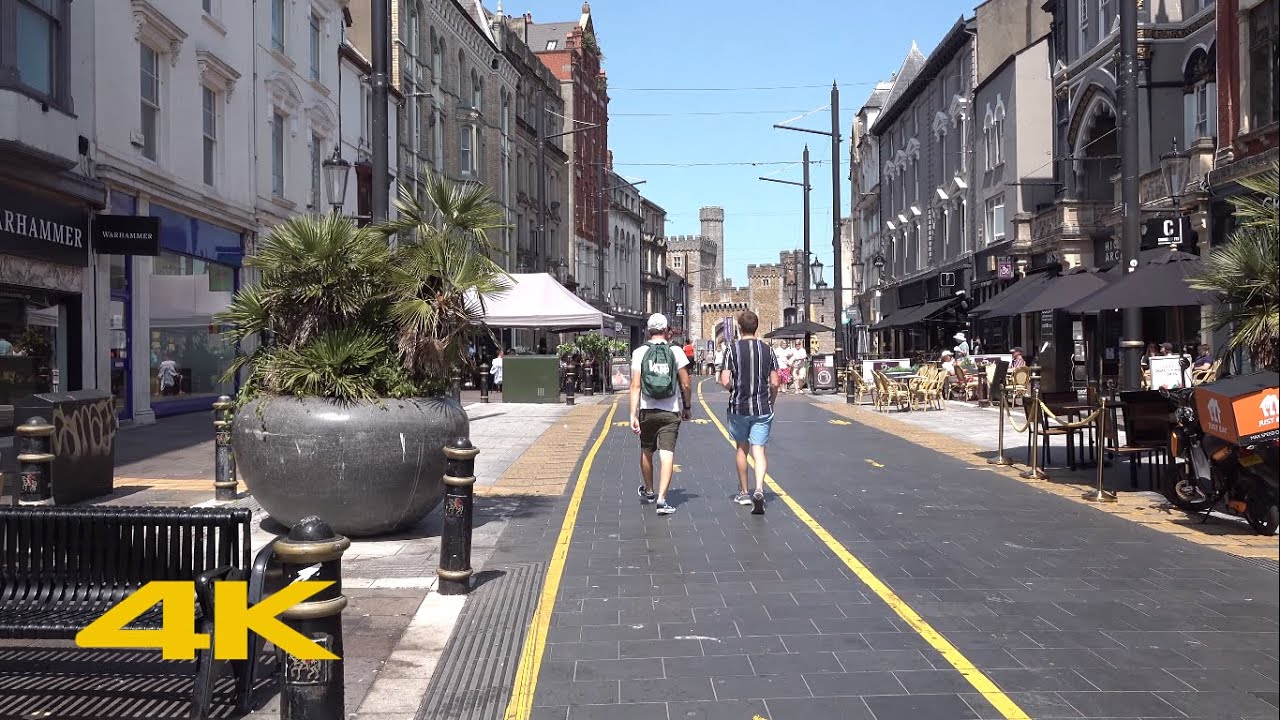 Cardiff Walk: City Centre【4K】 - YouTube