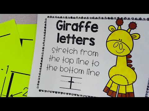 Giraffe Letters - Handwriting Lesson - YouTube