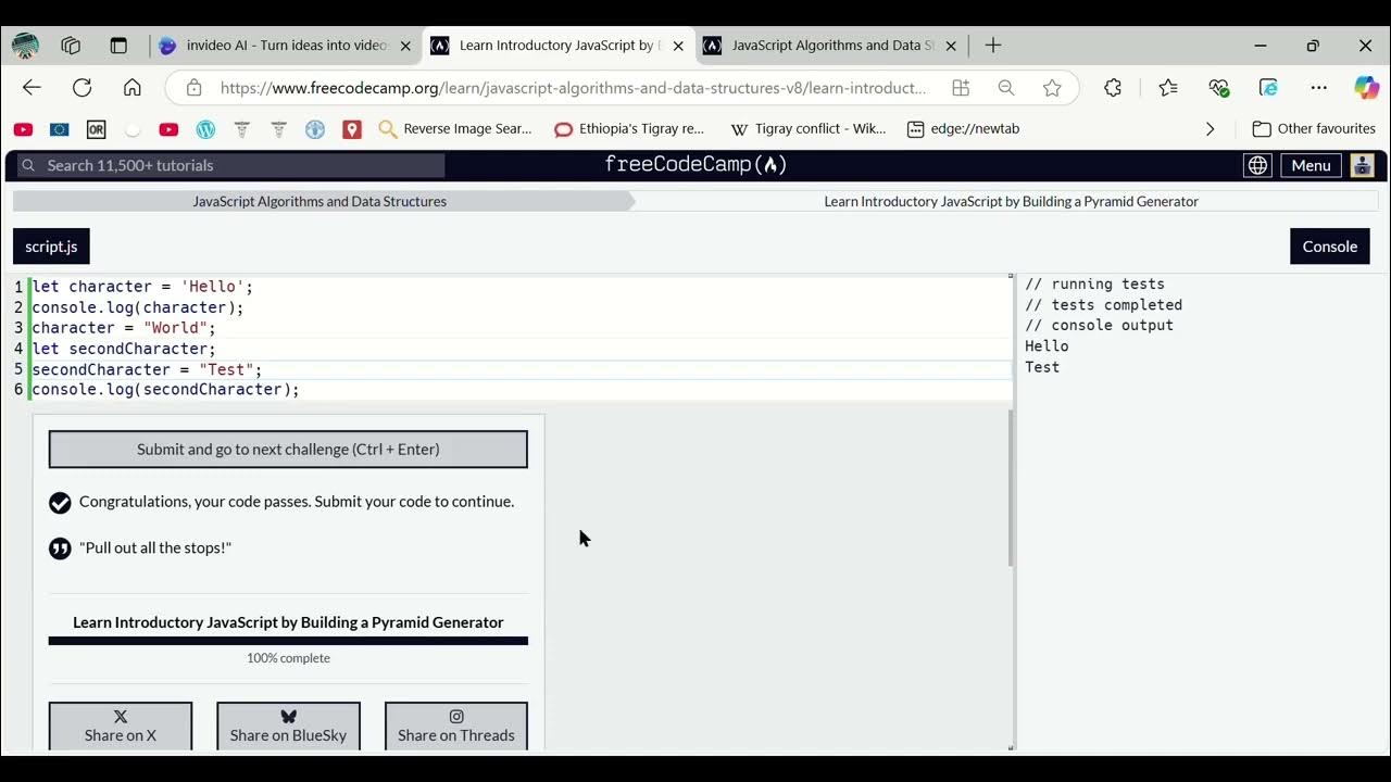 Learn Introductory JavaScript with A-Z steps for Building a Pyramid ...