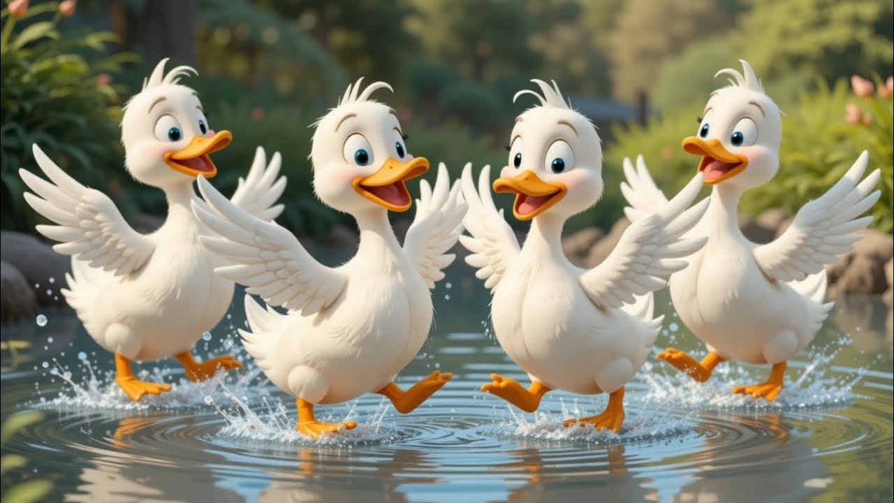 The Bouncing Little Ducks Go Quack Quack Quack | Popular Nursery Rhyme ...