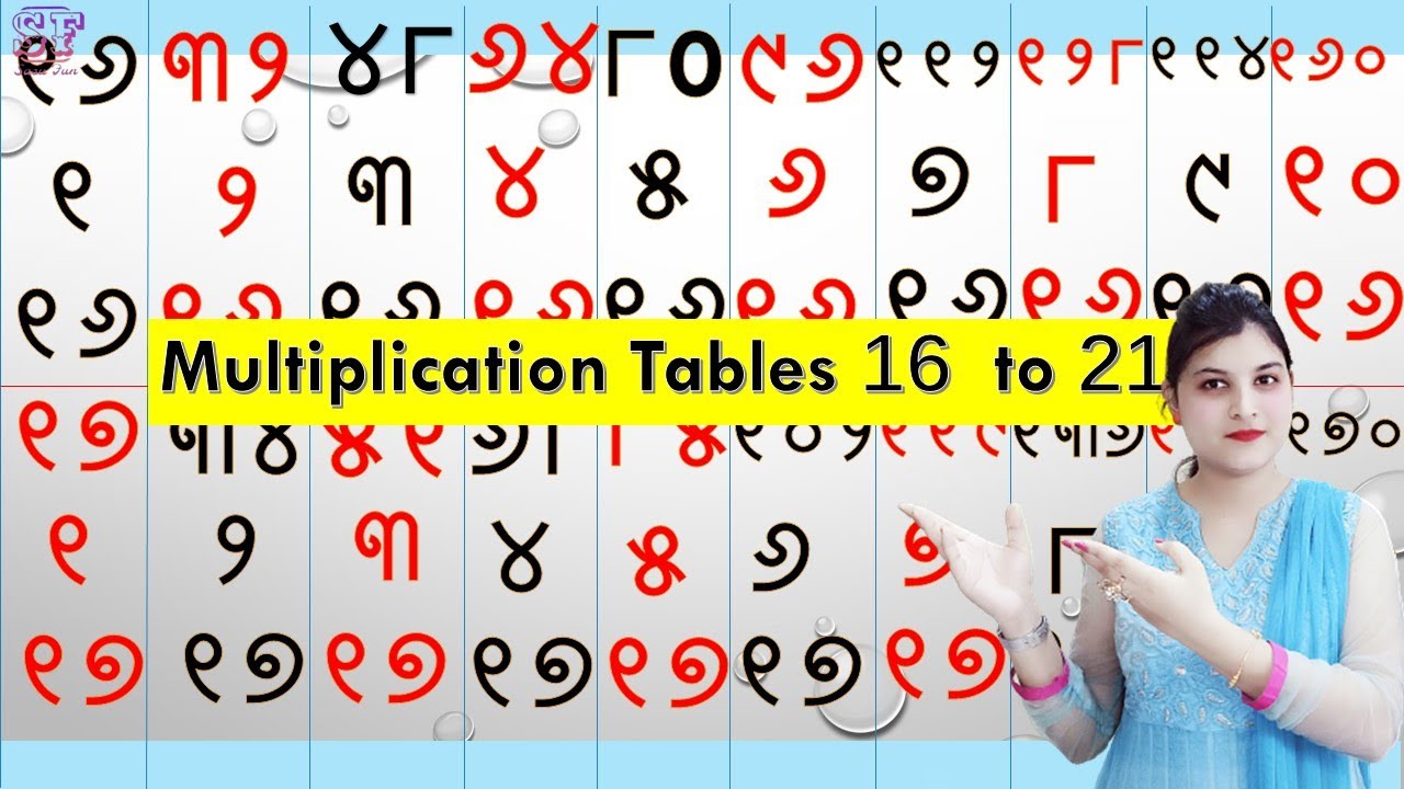 asy Learning for Kids | multiplication tables 16 to 21 | odia panakiya ...