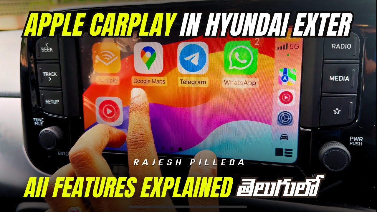 How to Use Apple Car Play in Hyundai Exter 2024 | Connect Iphone with ...