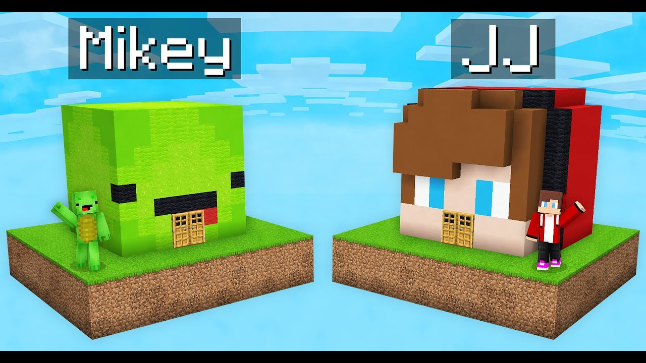 Mikey vs JJ SKY BASE Battle in Minecraft (Maizen) - YouTube