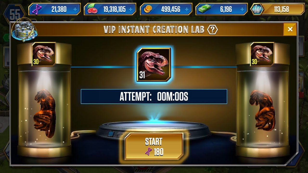 TYRANNOSAURUS REX GEN 2 MAX LEVEL 40 ! - JURASSIC WORLD THE GAME - YouTube