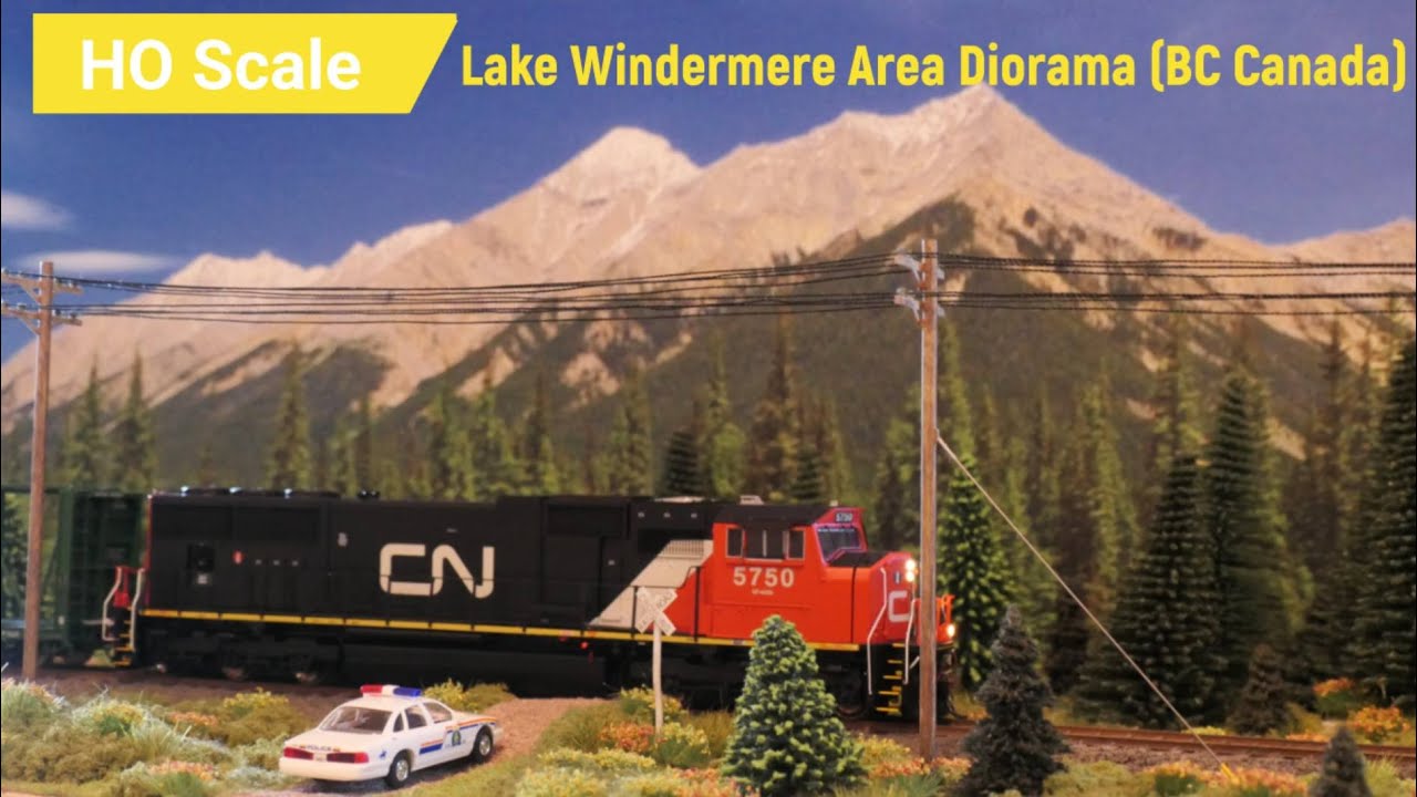HO Scale Model Rail Diorama: „Lake Windermere Area“ BC, Canada (4K ...