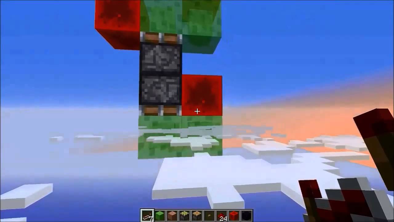 Minecraft 1.8 :: Vertical Flying Machine / Elevator - YouTube