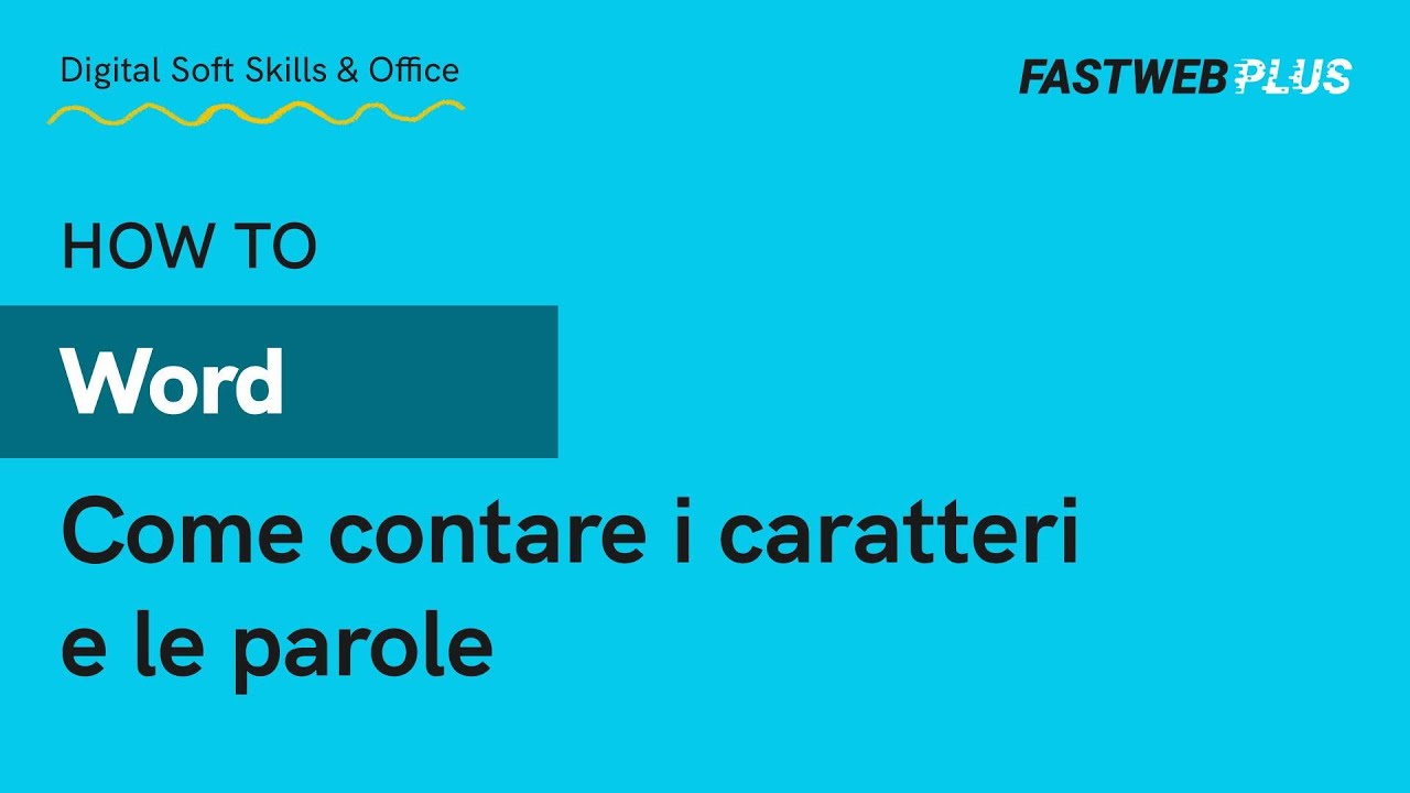 Come contare parole e caratteri su Word - FASTWEB PLUS - YouTube
