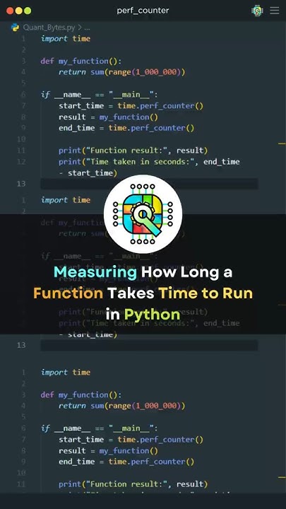 🎥 Measure Function Execution Time In Python 🐍💡 Youtube